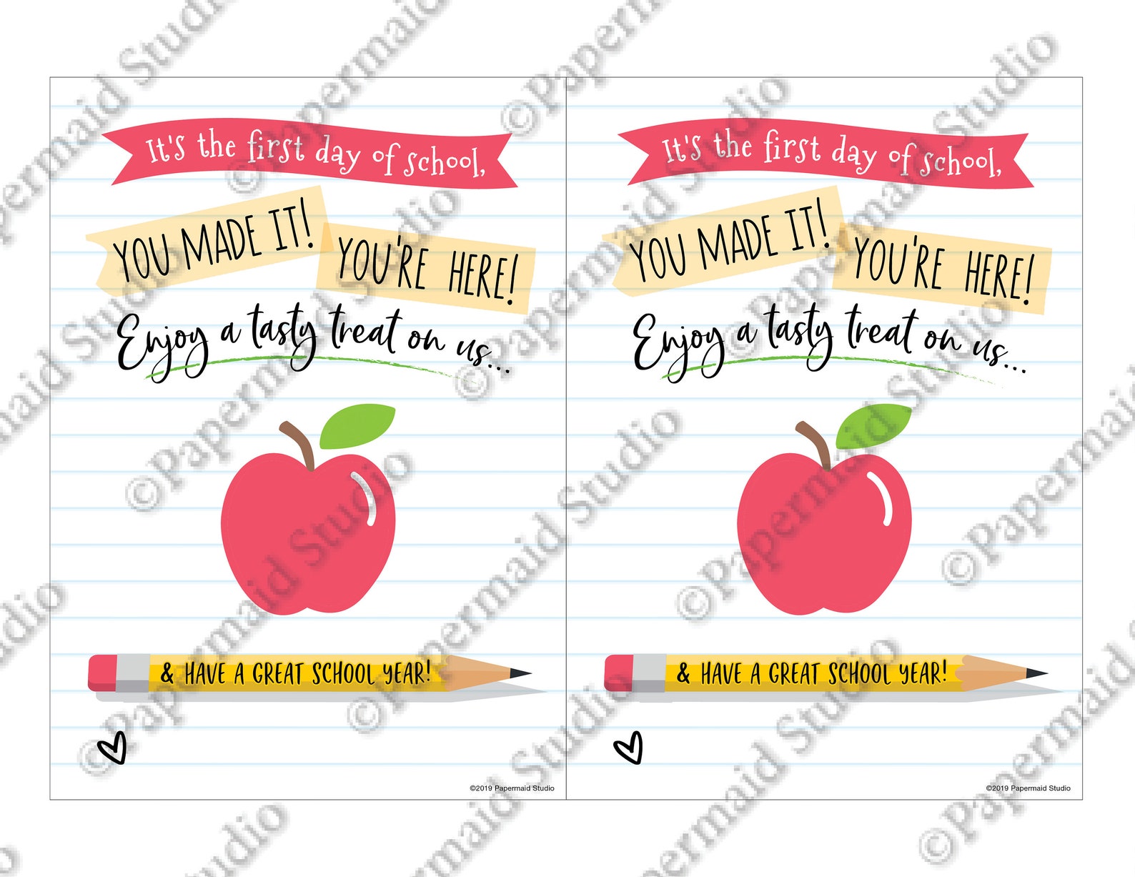 PRINTABLE First Day of School Teacher Gift Card Holder - Welcome Back ...