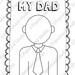PRINTABLE Father's Day Portrait Coloring Sheet -- "my Dad" - Etsy