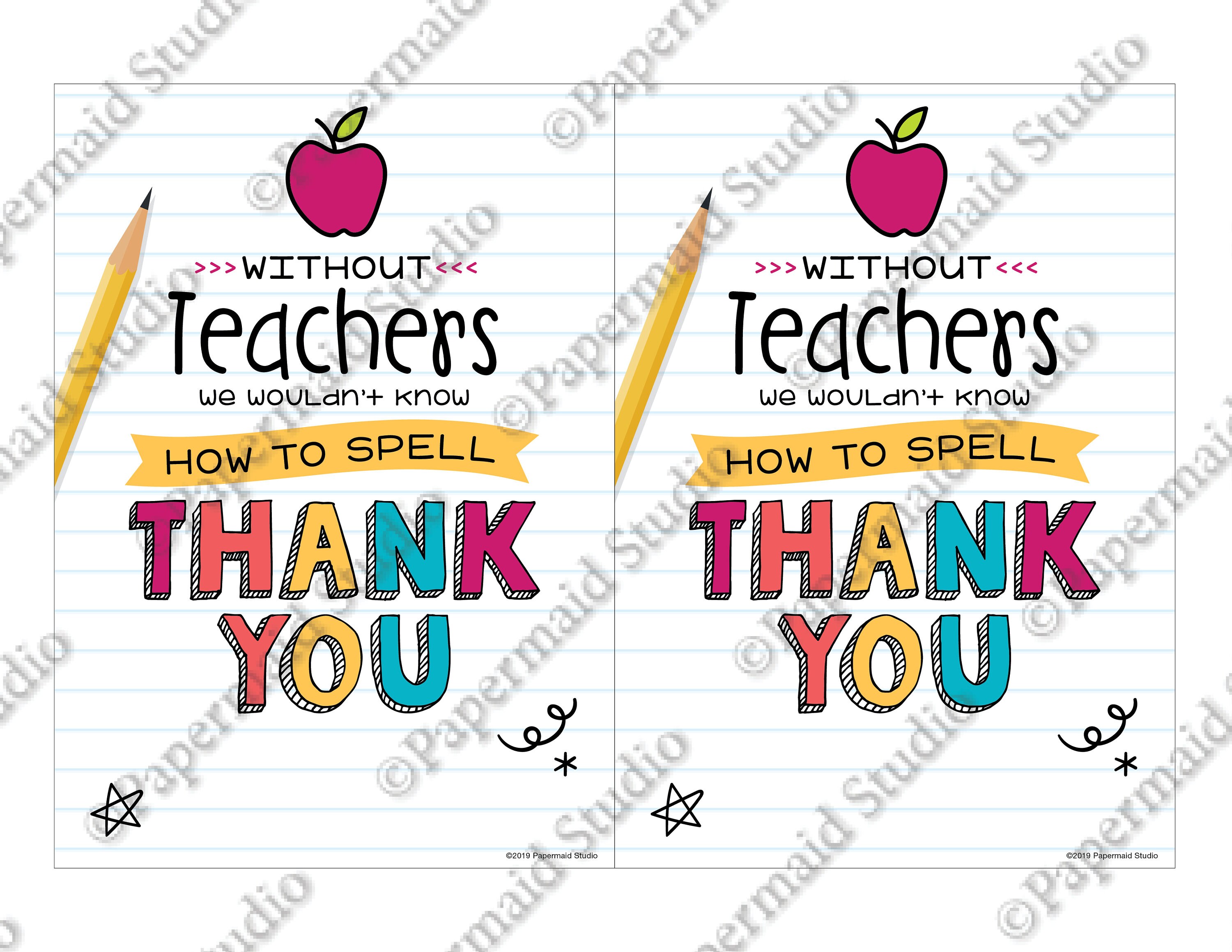 Printable Teacher Appreciation Card Distance Virtual | Etsy