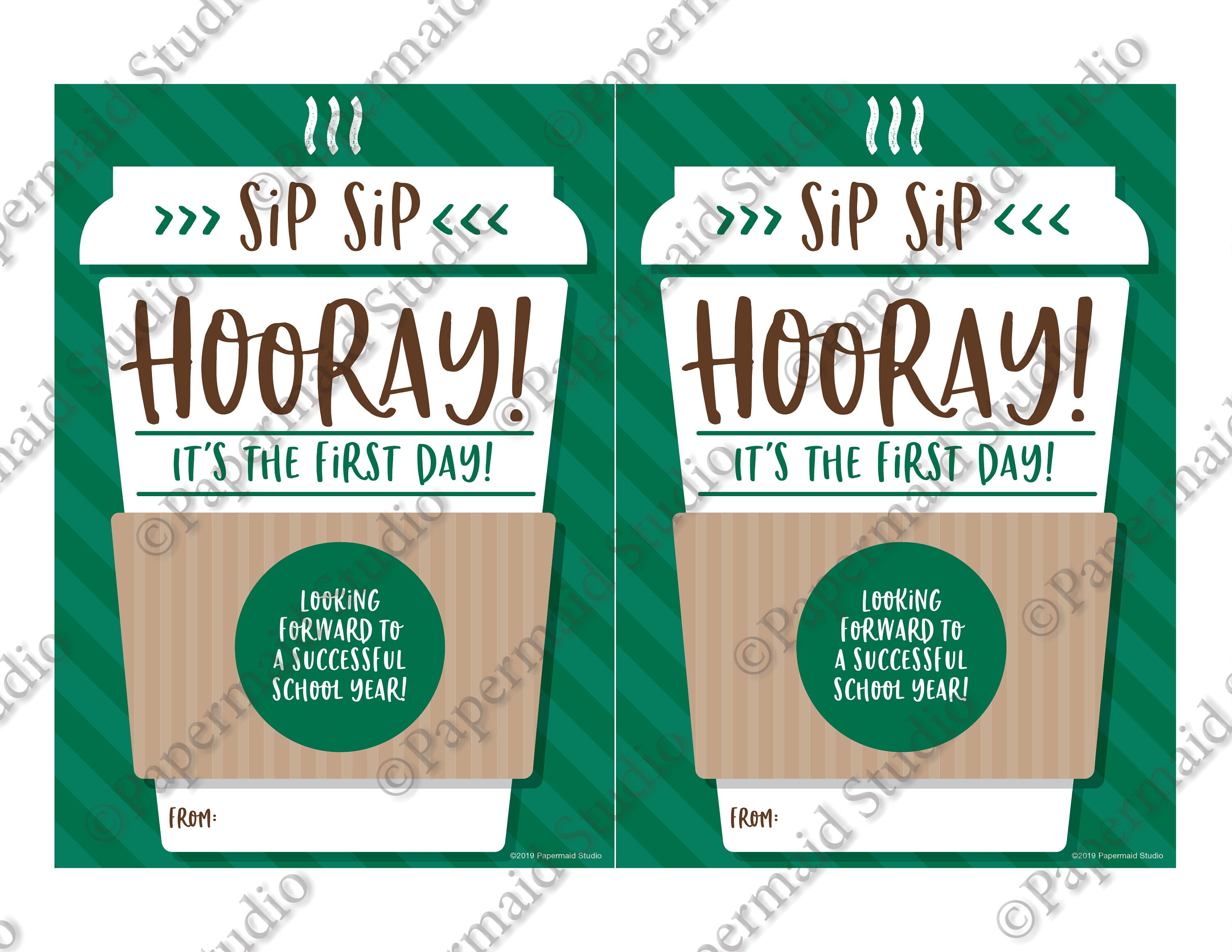 PRINTABLE Back to School Coffee Teacher Gift Card Holder | Etsy