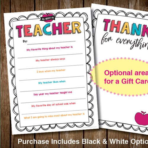 Superhero Teacher Appreciation Printable All About My - Etsy