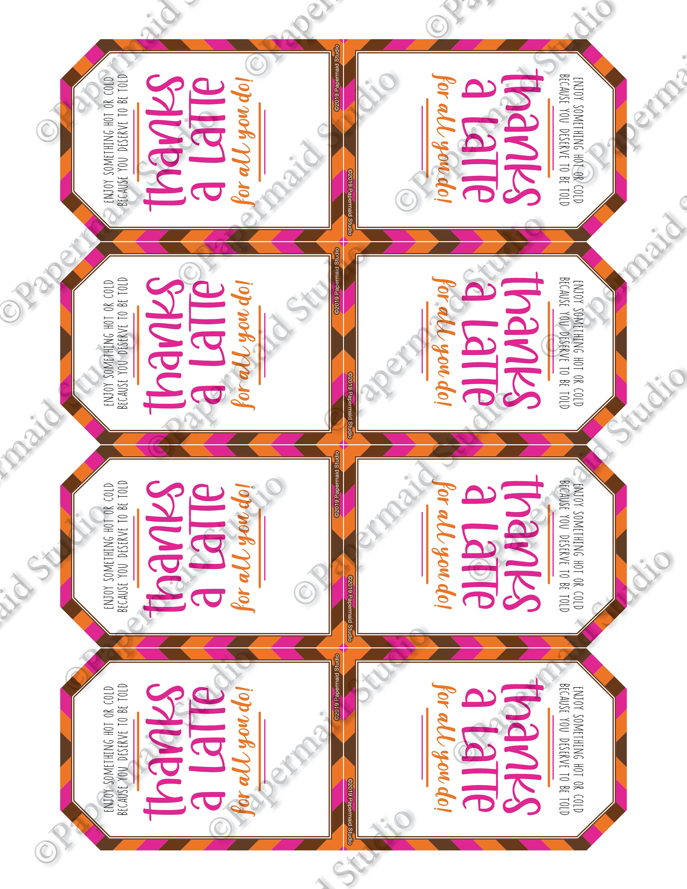 PRINTABLE Coffee Gift Tag Teacher Appreciation Tag Thanks | Etsy