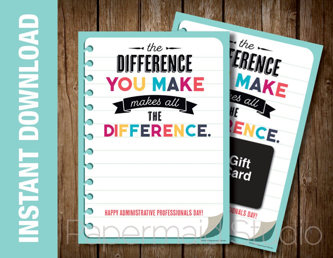 Administrative Professionals Day Gift Printable - Employee Appreciation ...