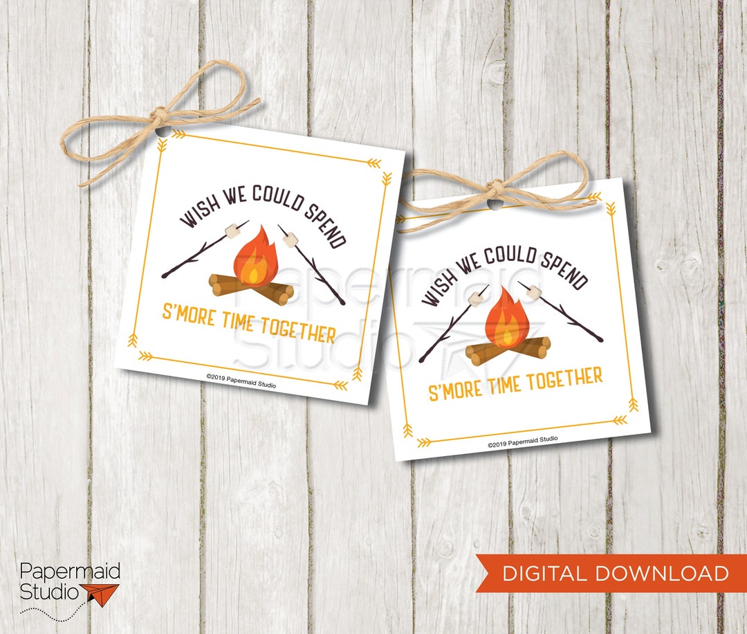 S'more Tag Printable - Summer Camp Tag - Last Day of Camp Card - Camp ...