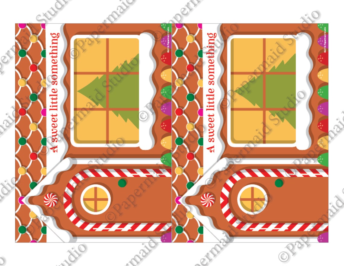 PRINTABLE Gingerbread House Christmas Gift Card Holder -- Winter Break ...