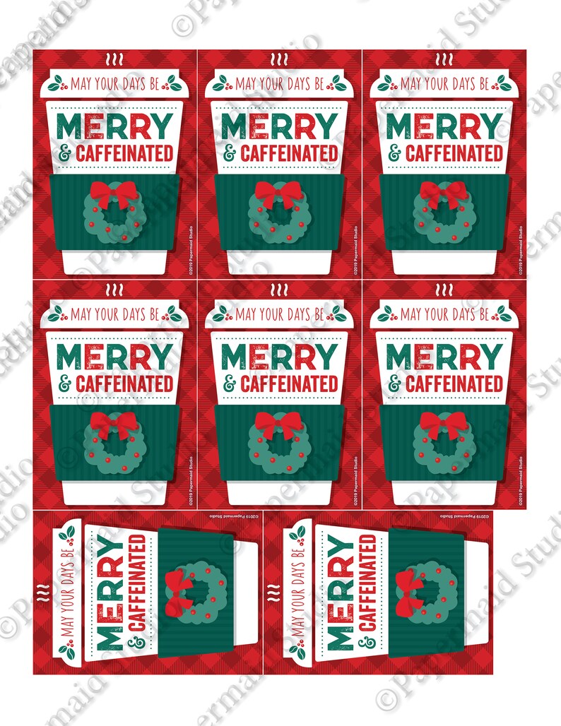 PRINTABLE Coffee Gift Tag Teacher Christmas Gift Coffee - Etsy