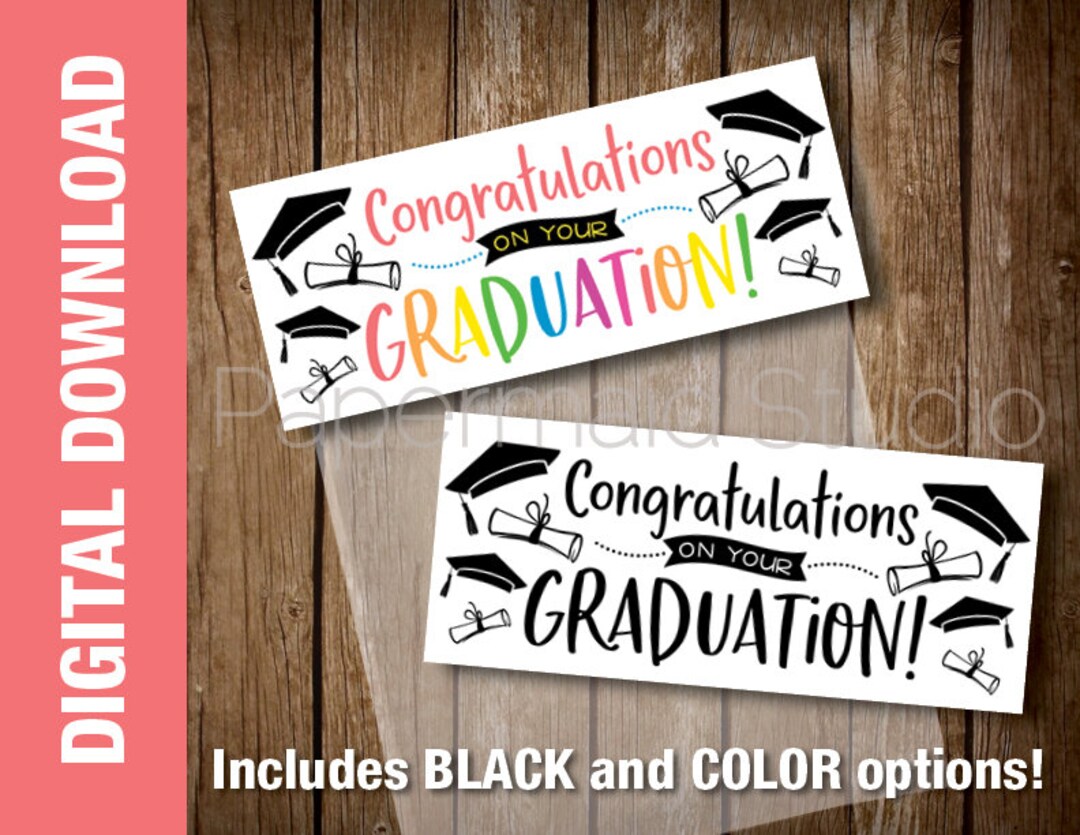 Printable Graduation Cookie Bag Tag - Cookie Bag Topper - Cookie ...