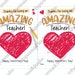 PRINTABLE Teacher Valentine Card Valentine's Day Card for Teacher Gift ...