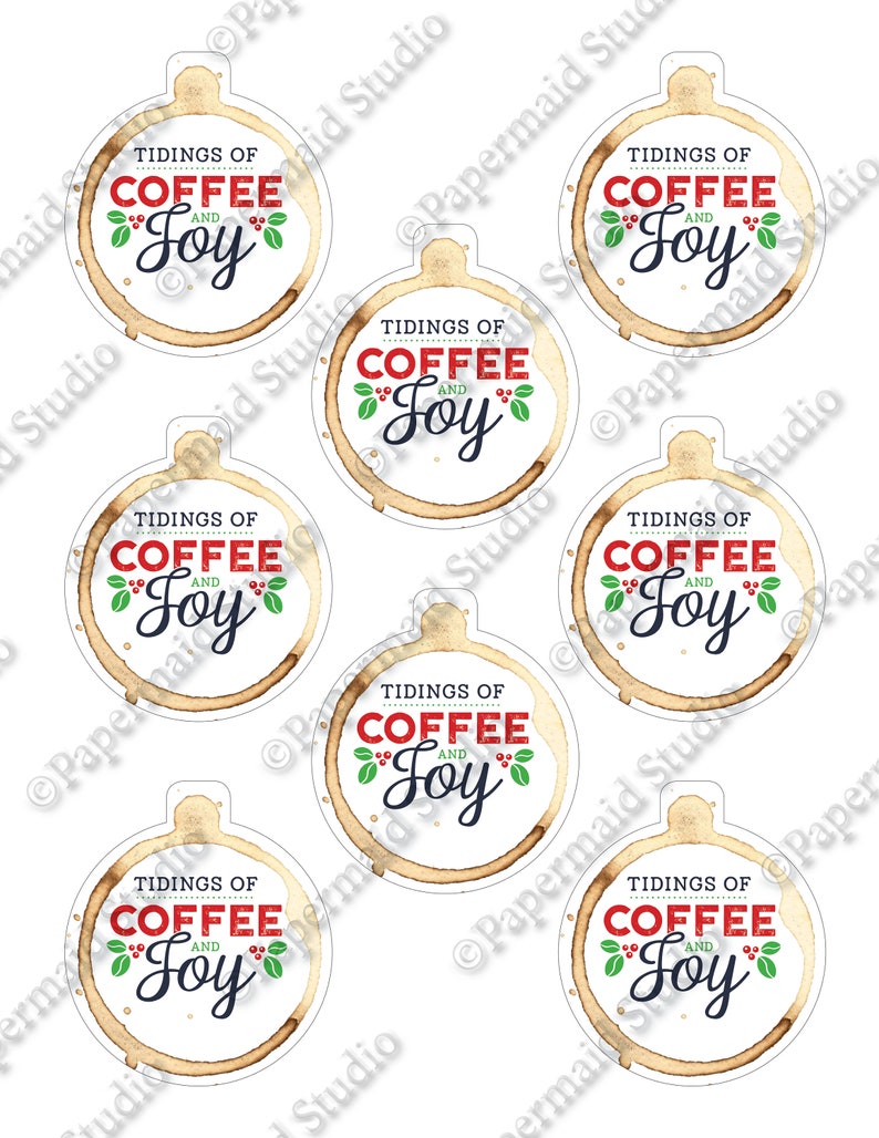 PRINTABLE Coffee Gift Tag Teacher Christmas Gift Coffee - Etsy