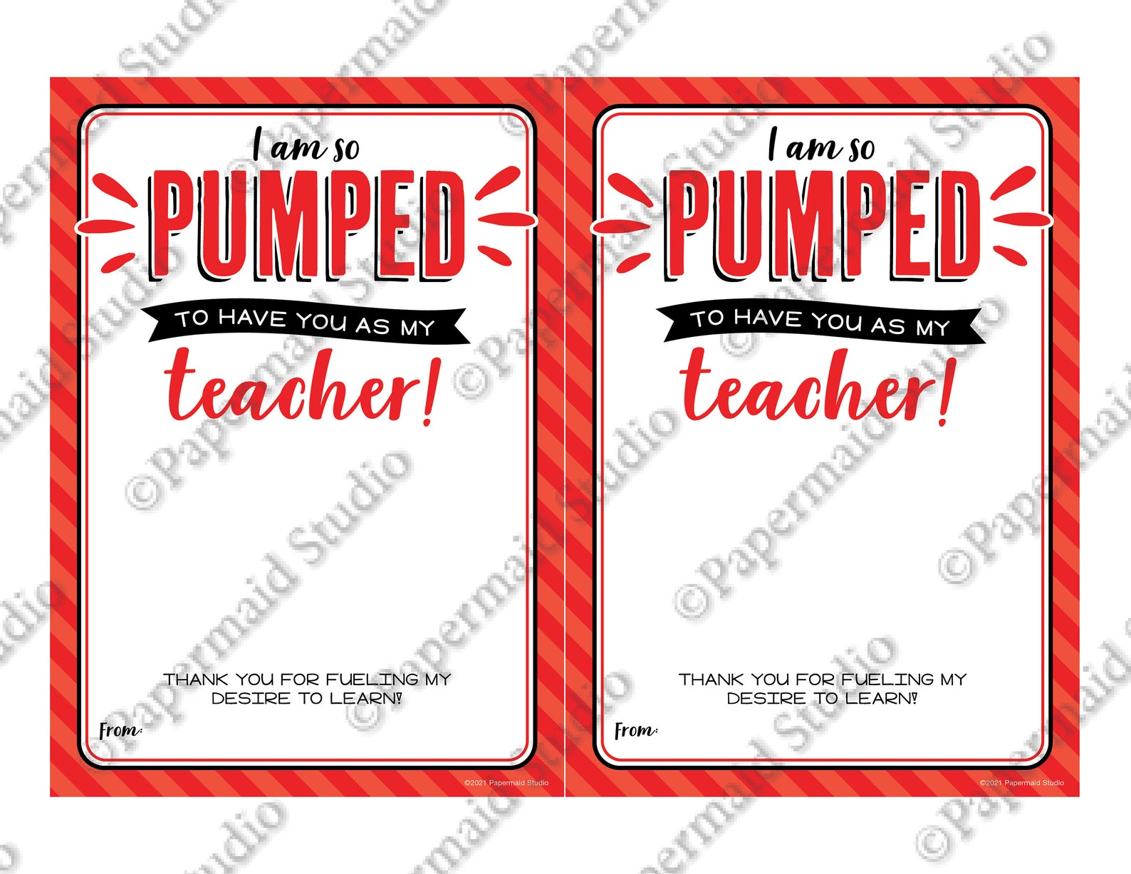 PRINTABLE Teacher Appreciation Gas Gift Card Holder - Teacher Thank You ...