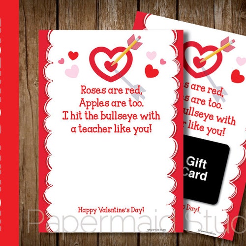 PRINTABLE Teacher Valentine's Day Coffee Gift Card Holder - Etsy