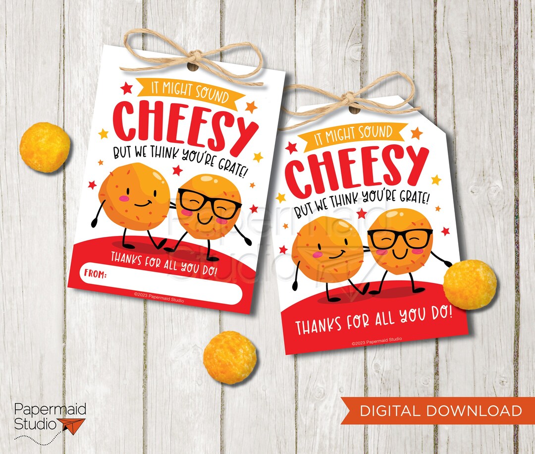 Teacher Appreciation Cheeseball Tag Printable - Employee Appreciation ...