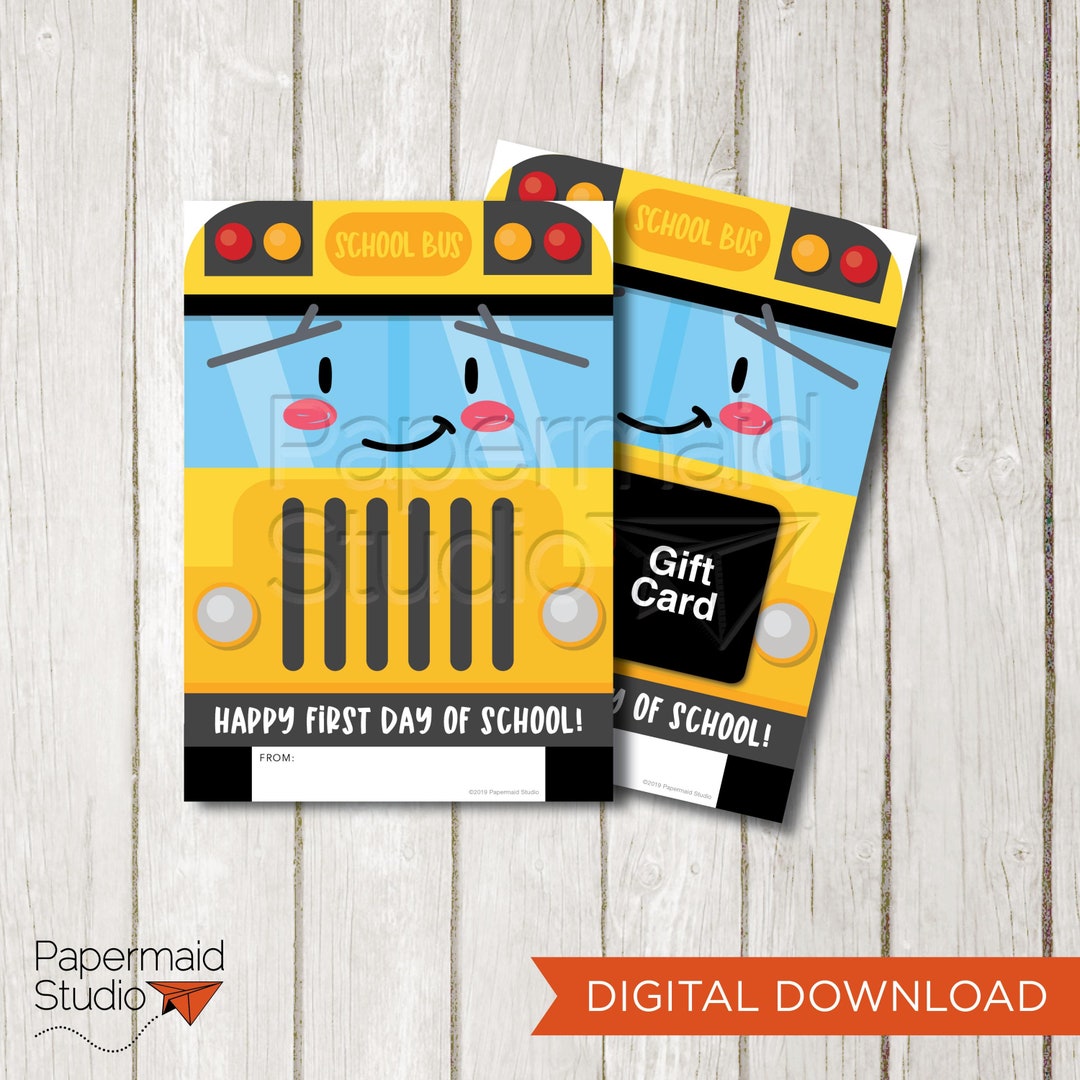 Back to School Bus Driver Card Printable - Welcome Back Bus Driver Gift ...