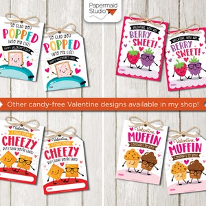 Pop Pastry Valentine Labels - Printable Valentine Toaster Tart Wrap Tag ...