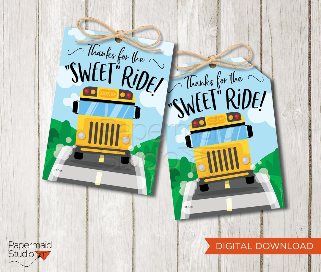 Bus Driver Gift - Bus Driver Appreciation - Bus Driver Thank You Card ...