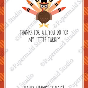 PRINTABLE Teacher Thanksgiving Gift Card Holder - Single Parent School ...