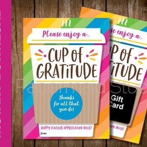 Printable Teacher Appreciation Week Thanks a Latte Coffee Gift Card ...