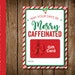 PRINTABLE Coffee Themed Christmas Card Coffee Holiday Card Coffee Gift ...
