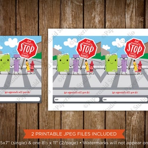 Crossing Guard Thank You Card Printable - Crossing Guard Appreciation ...