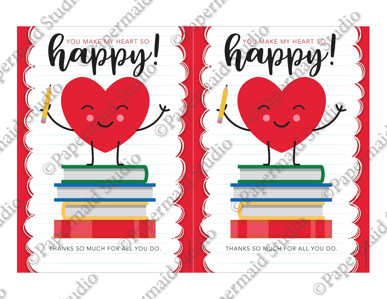 PRINTABLE Teacher Valentine Card Valentine's Day Card | Etsy