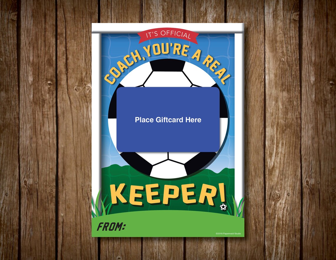 PRINTABLE Soccer Coach Thank You Card Printable Soccer | Etsy