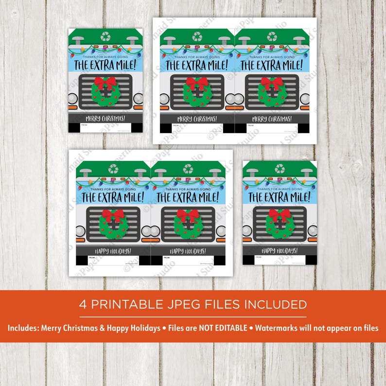 Garbage Man Gift - Garbage Man Thank You Christmas Card - Recycling ...