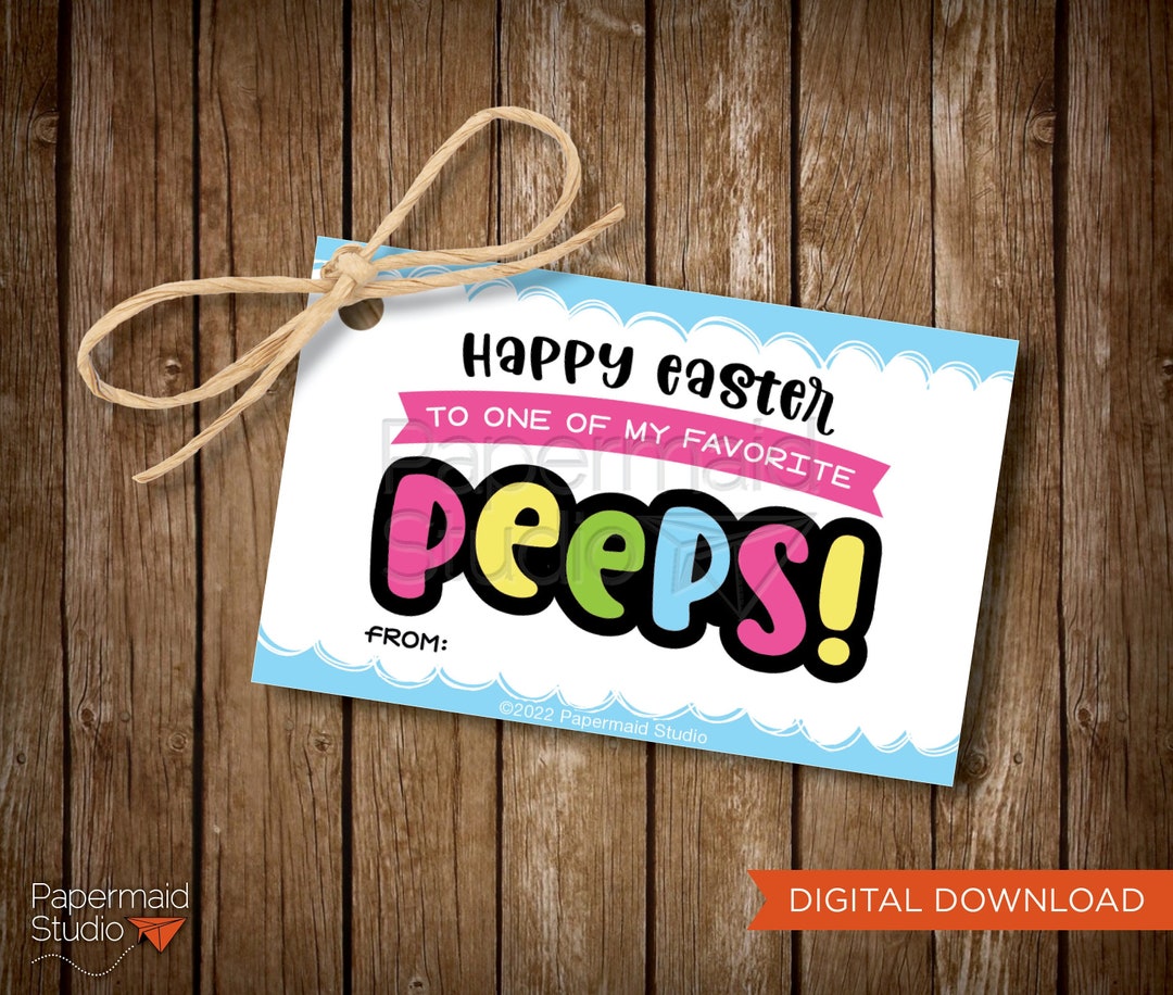 Easter Candy Tag - Happy Easter to One of My Favorite Peeps Candy Pop ...