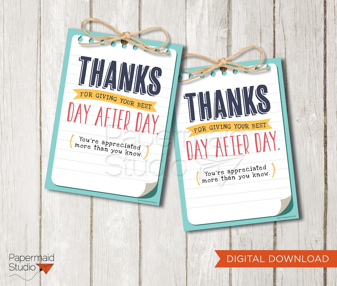 Employee Appreciation Gift Tag - Administrative Professionals Day Gift ...