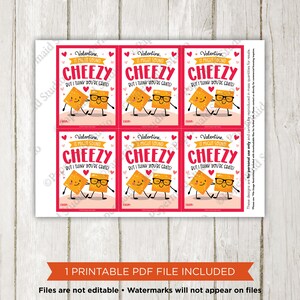 Valentine Cheese Cracker Tags - Printable Cheese Cracker Valentines Tag ...