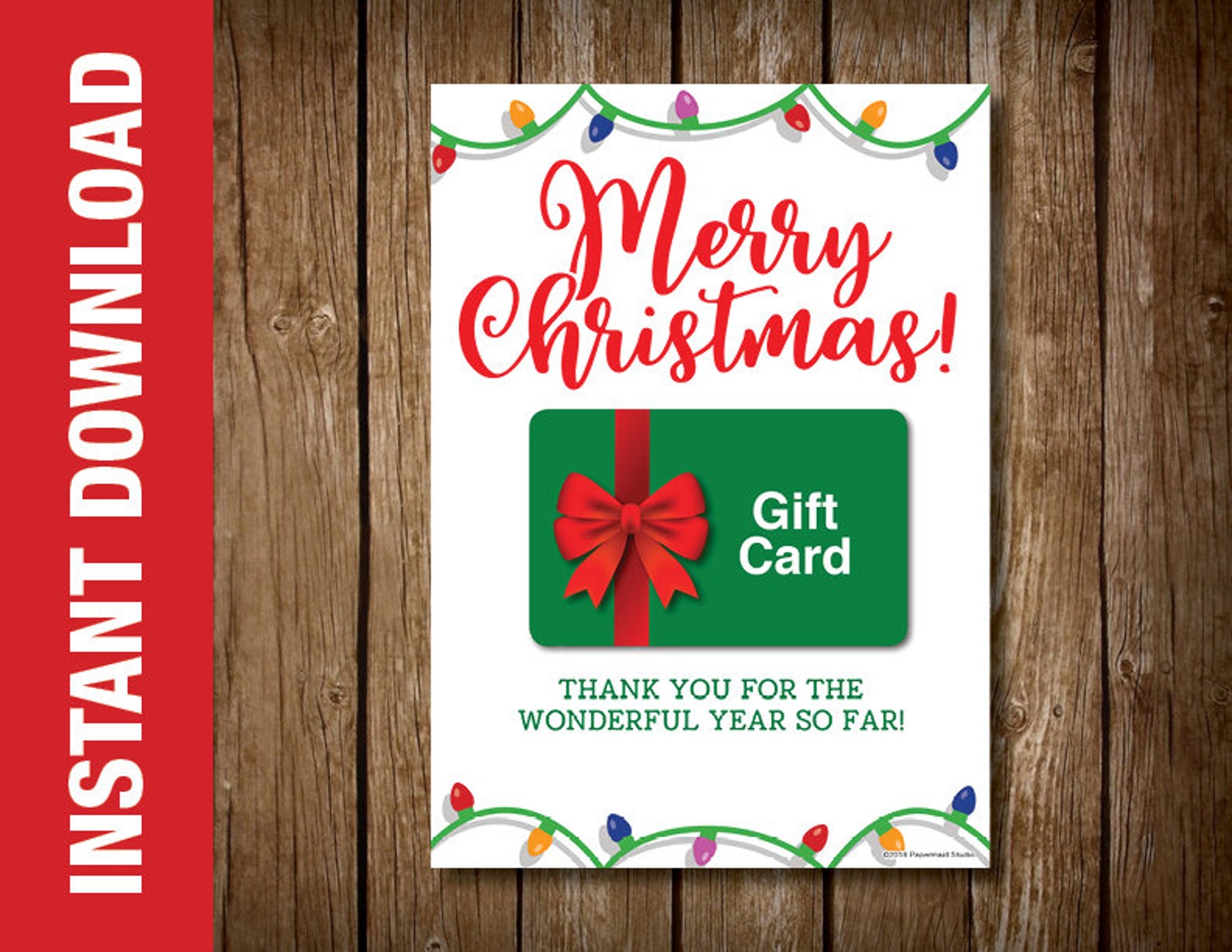 PRINTABLE Teacher Christmas Gift Card Holder Winter Break - Etsy