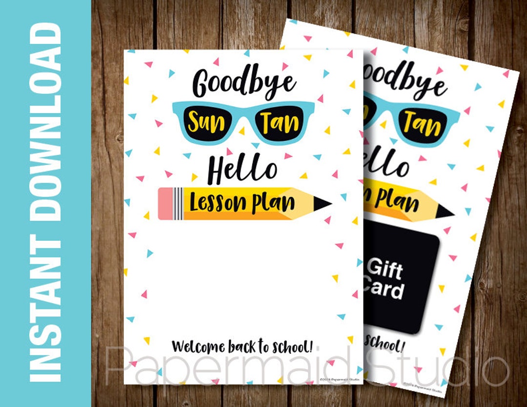 PRINTABLE Back to School Teacher Card - First Day of School Gift Card ...