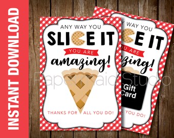 PRINTABLE Wishing Any Way You SLICE IT You Are Amazing Thank - Etsy