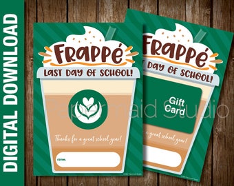 Printable Thanks a Latte Thank You Card Teacher Appreciation - Etsy