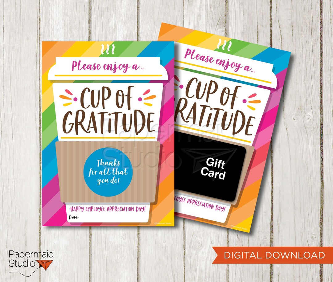 Employee Appreciation Gift Printable - Employee Appreciation Day Coffee ...