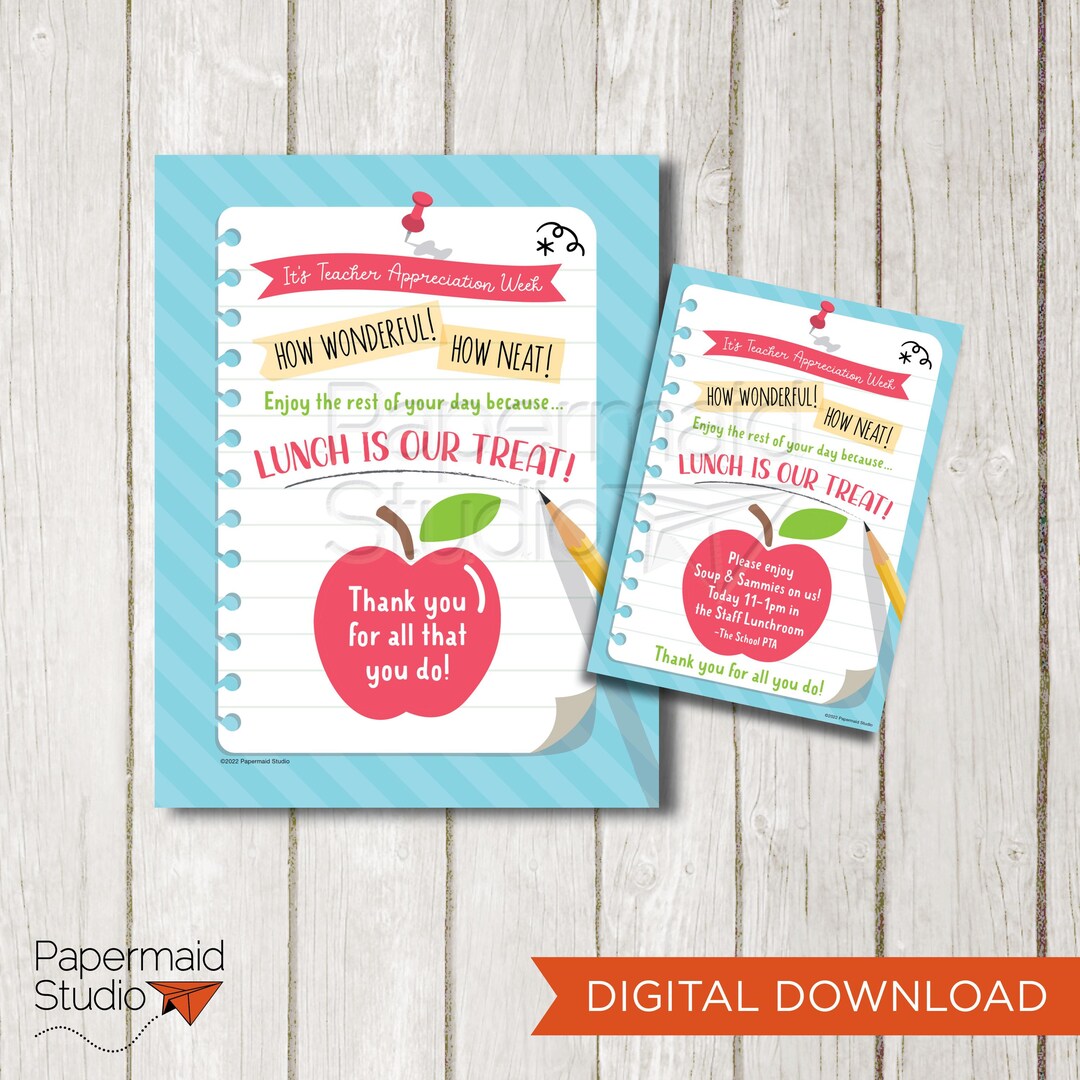 Teacher Appreciation Lunch Invitation - Teacher Appreciation Luncheon ...