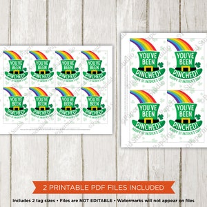 St. Patrick's Day Tag Printable - You've Been Pinched Tag - Staff St ...