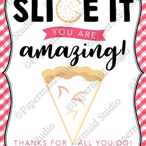 PRINTABLE Teacher Pie Gift Card Holder - Teacher Thank You Card ...
