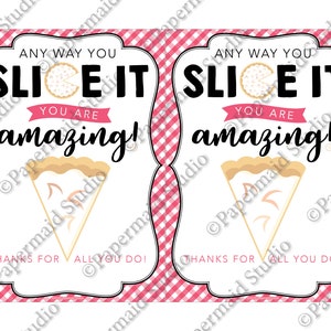 PRINTABLE Employee Appreciation Pie Gift Card Holder - Thank You Staff ...
