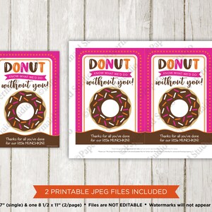 Teacher Appreciation Gift Printable - Donut Gift Card Holder - Book ...