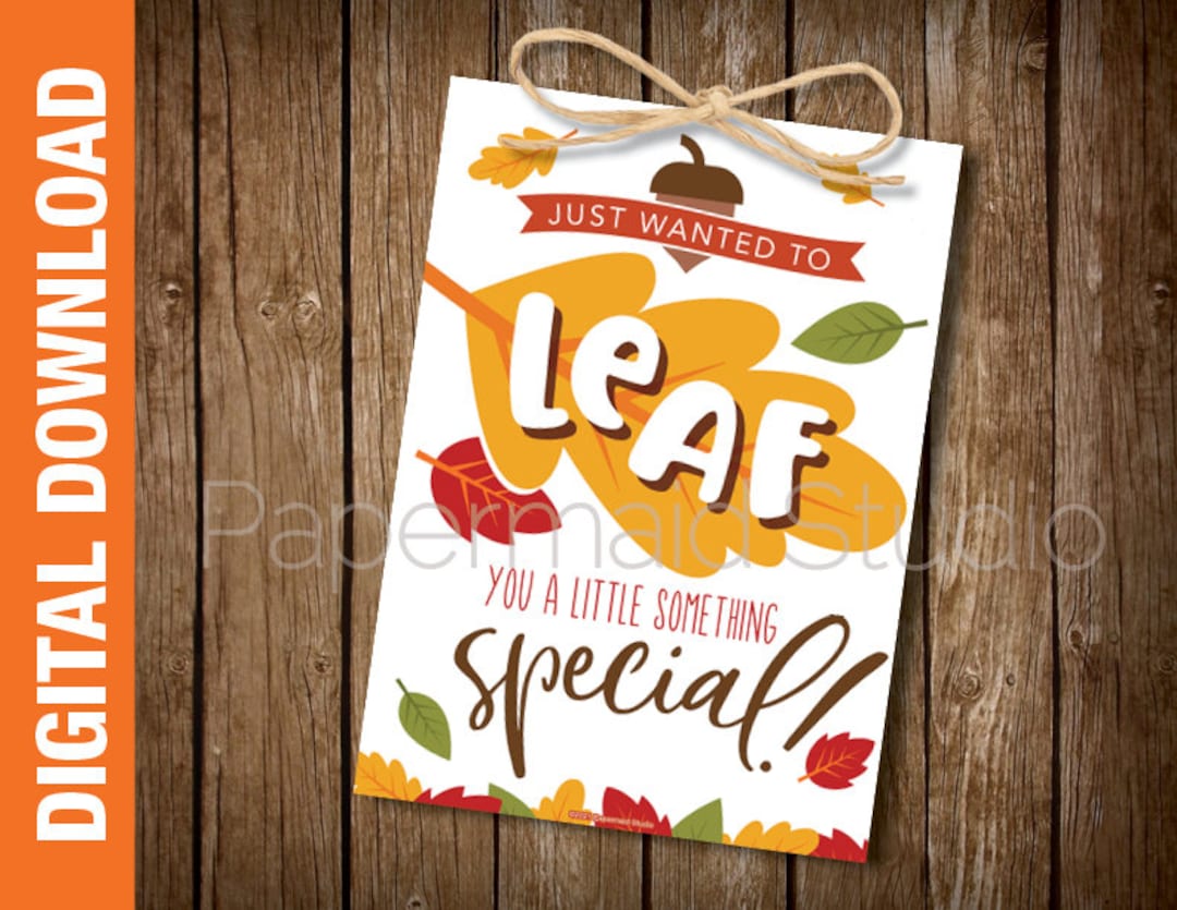 Fall Gift Tag Printable - Thanksgiving Thank You - Halloween Hang Tag ...