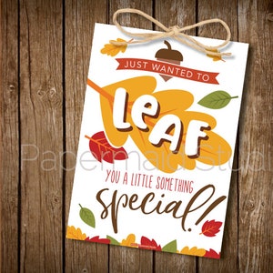 Fall Gift Tag Printable - Thanksgiving Thank You - Halloween Hang Tag ...