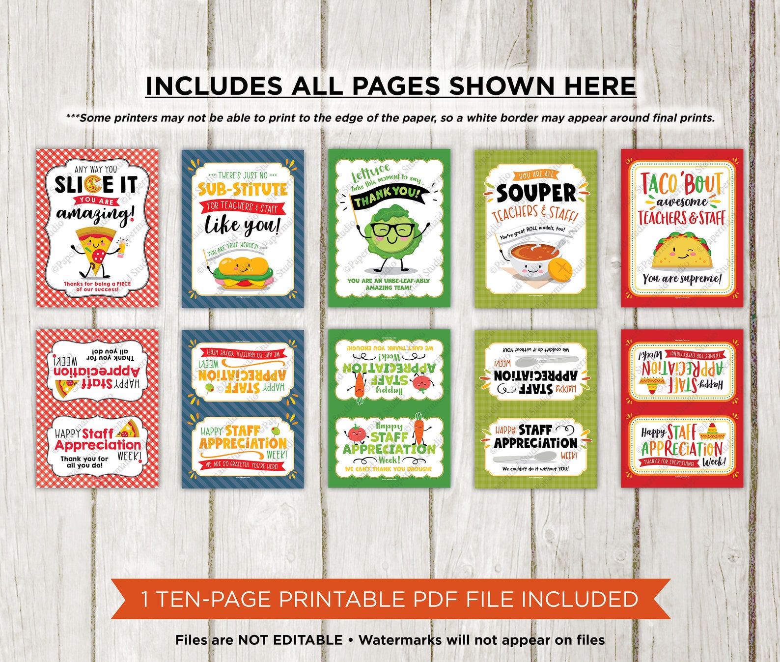 Teacher Appreciation Signs Bundle - Teacher Appreciation Lunch Signs ...