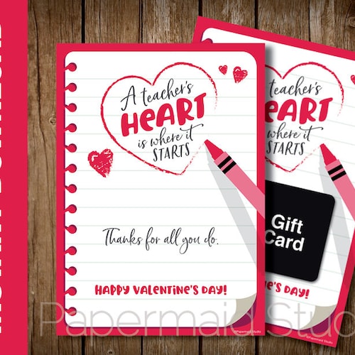 PRINTABLE Teacher Target Gift Card Holder Valentine Teacher - Etsy