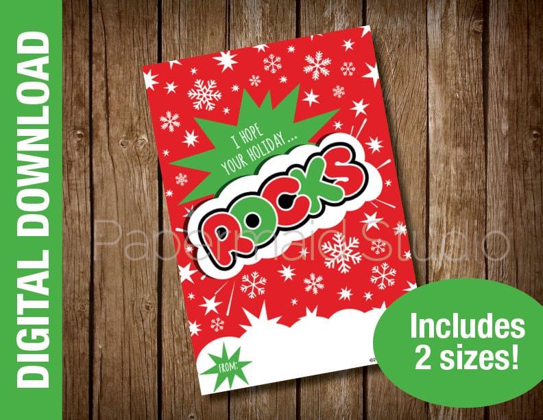 PRINTABLE Christmas Pop Candy Tag I Hope Your Christmas | Etsy
