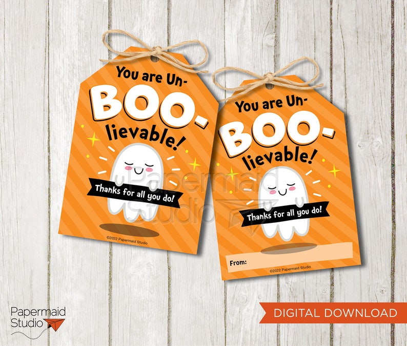 Halloween Gift Tag Printable Teacher Halloween Gift - Etsy