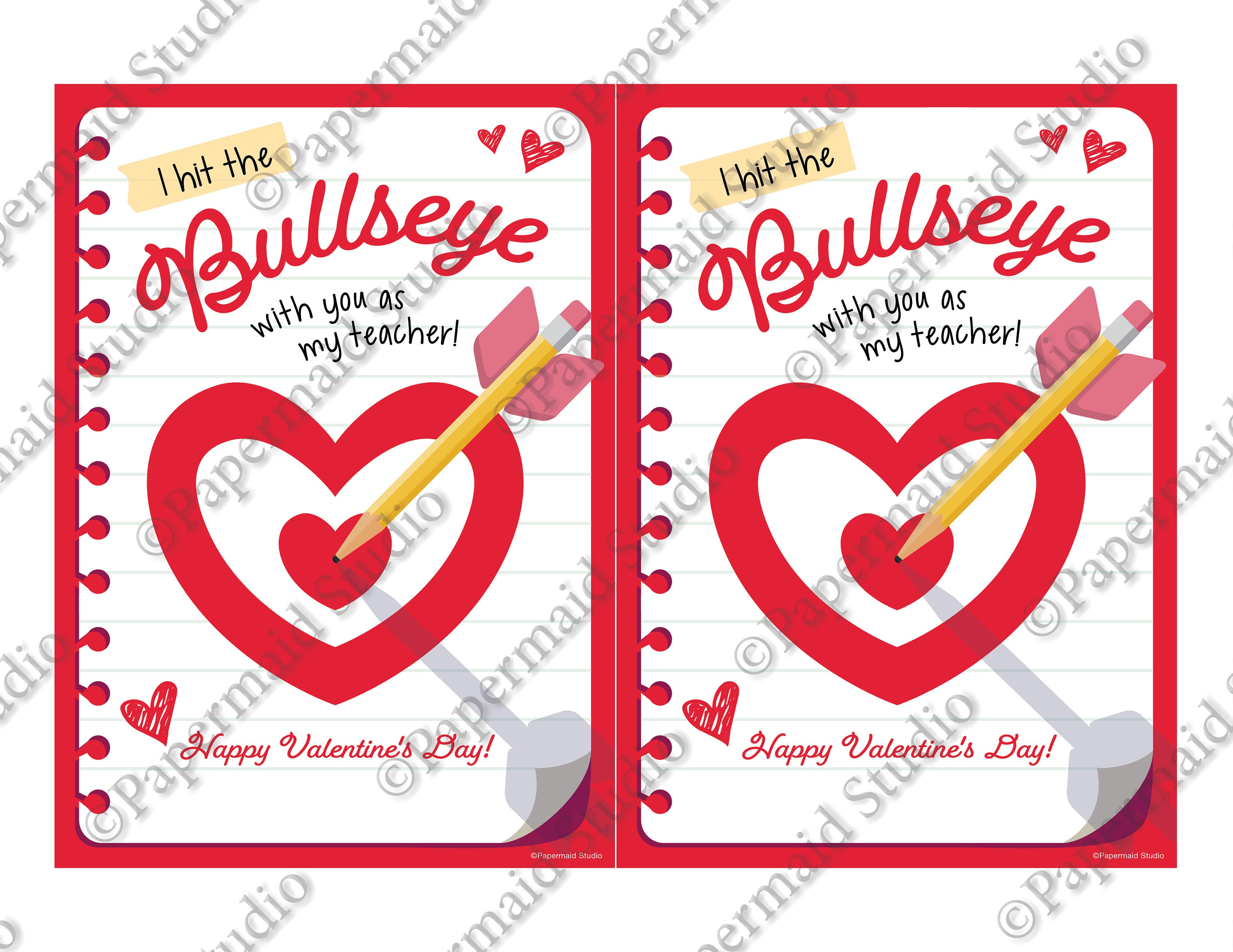 PRINTABLE Teacher Target Gift Card Holder Valentine Teacher | Etsy