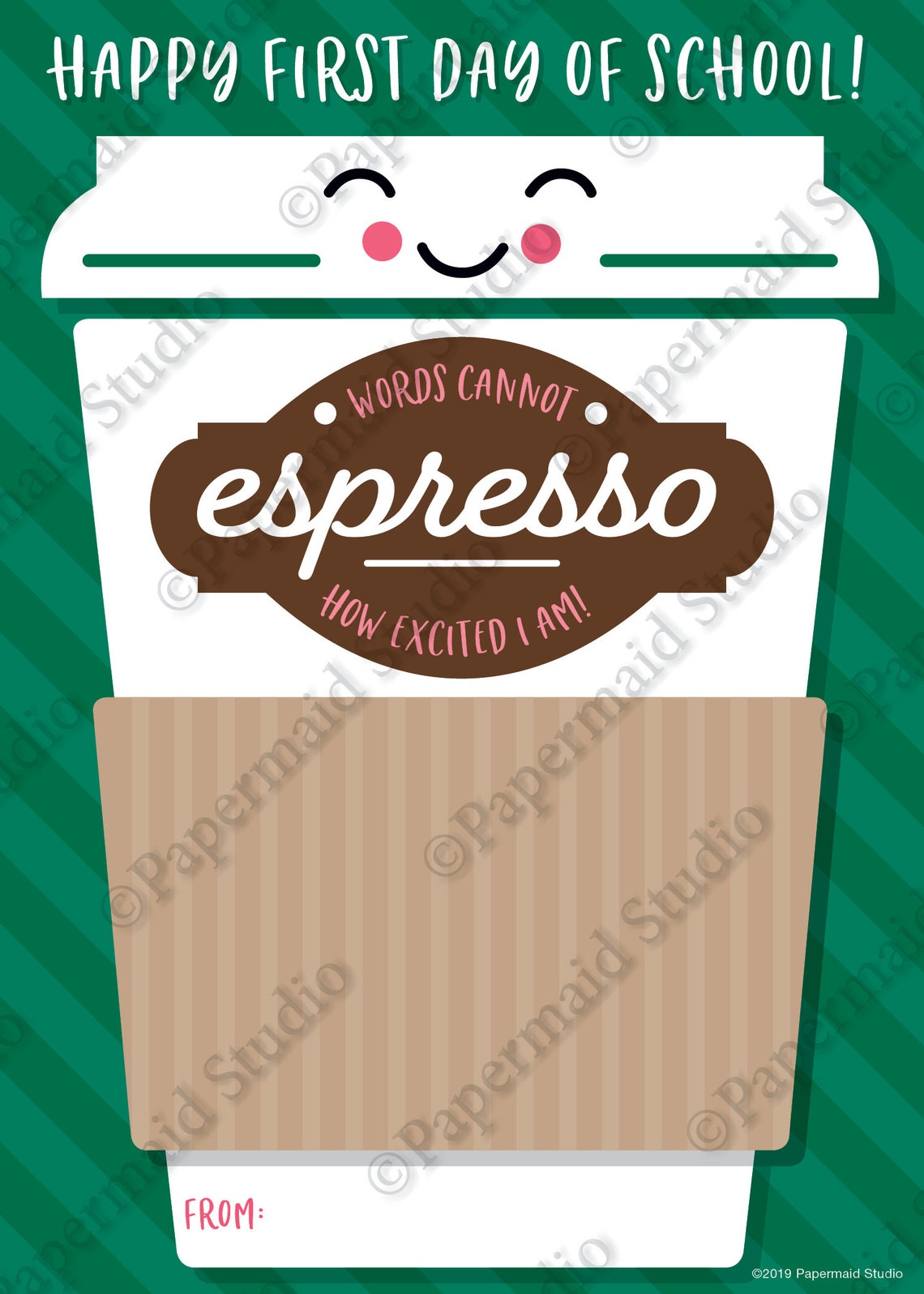 PRINTABLE Back to School Coffee Teacher Gift Card Holder | Etsy