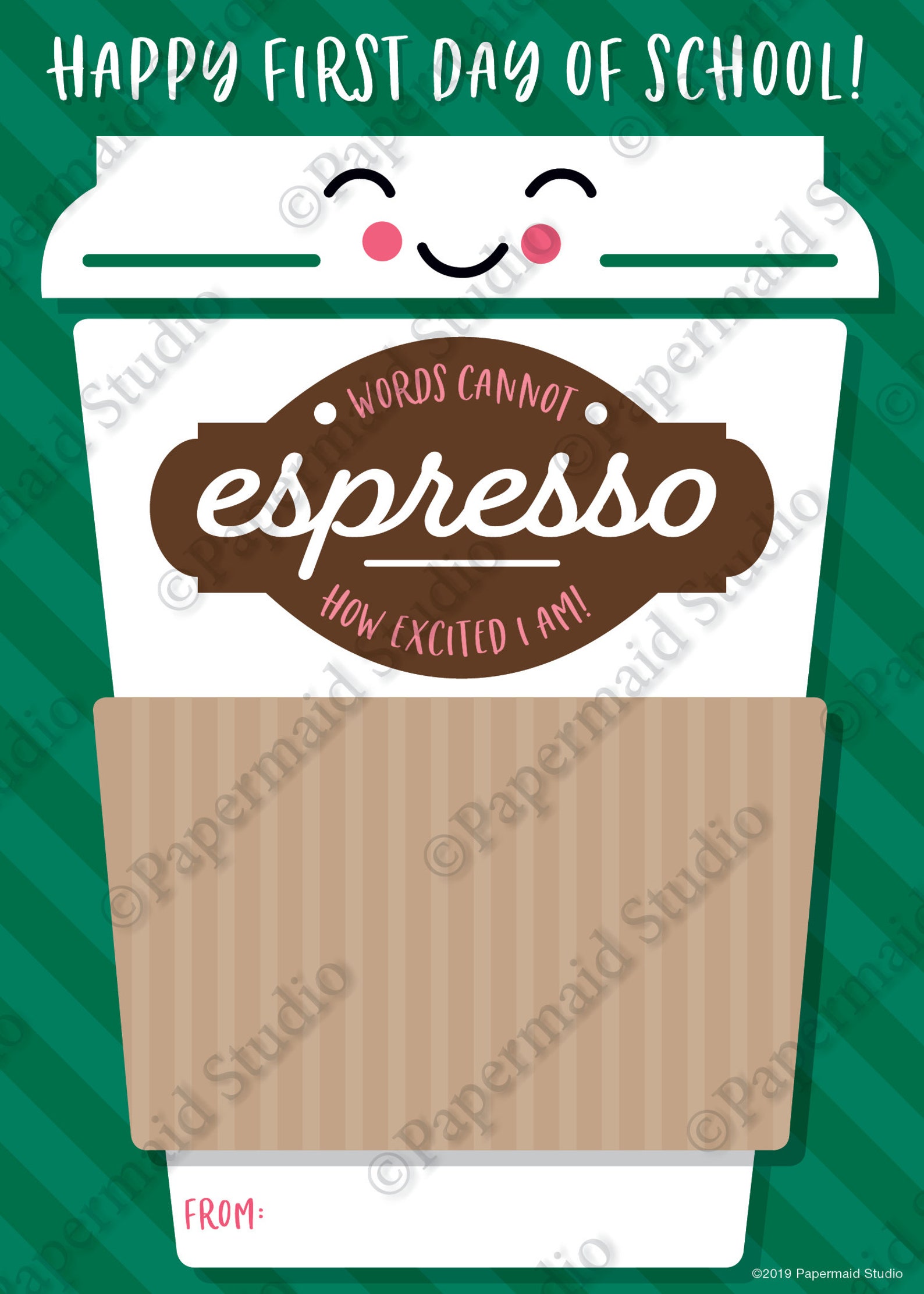 PRINTABLE Back to School Coffee Teacher Gift Card Holder | Etsy