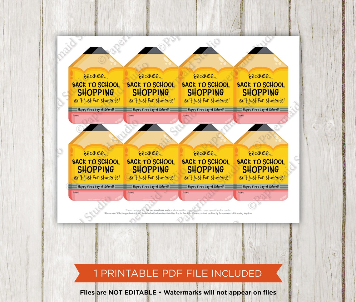 Back to School Tag Printable - First Day of School Tag - Welcome Back ...
