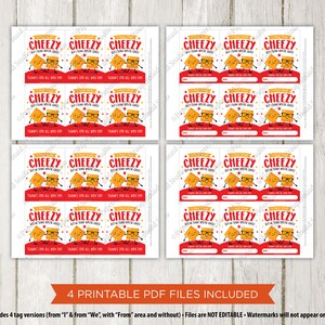 Cheese Cracker Thank You Tags - Teacher Appreciation Cheese Cracker Tag ...
